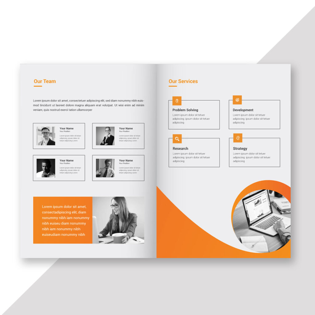 Professional company profile template design - MasterBundles
