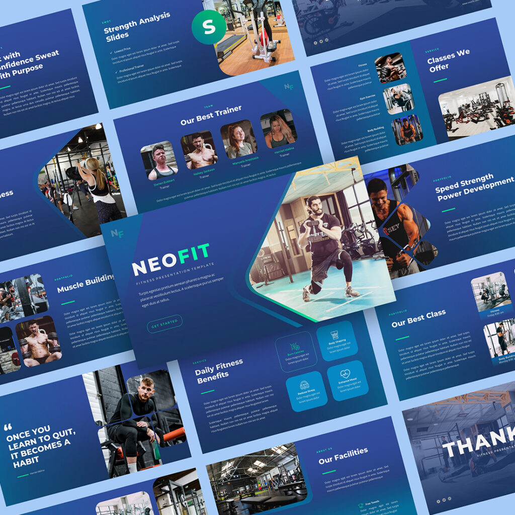NeoFit-Fitness PowerPoint Template - MasterBundles