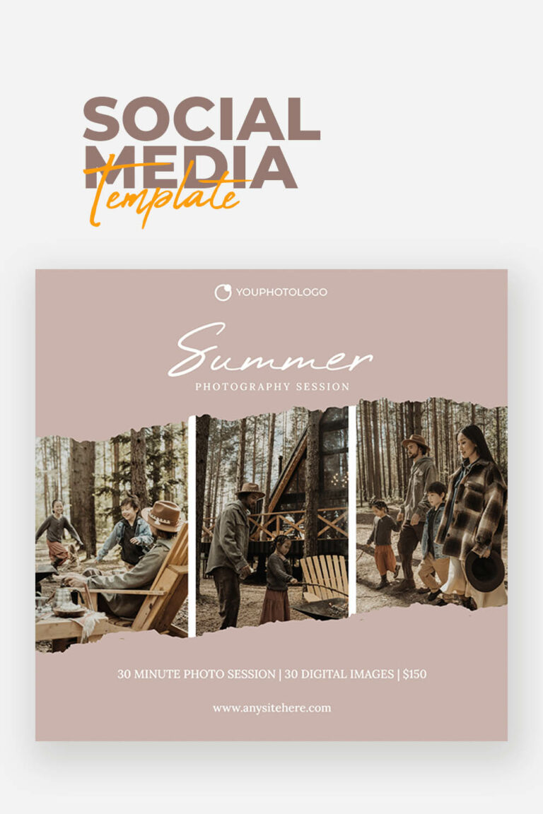 Family Summer Mini Session Template - MasterBundles