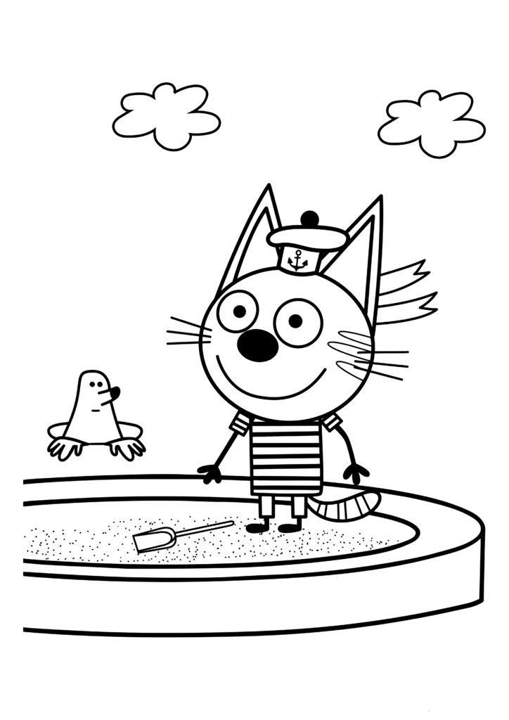 The Three Cats Coloring Book - MasterBundles