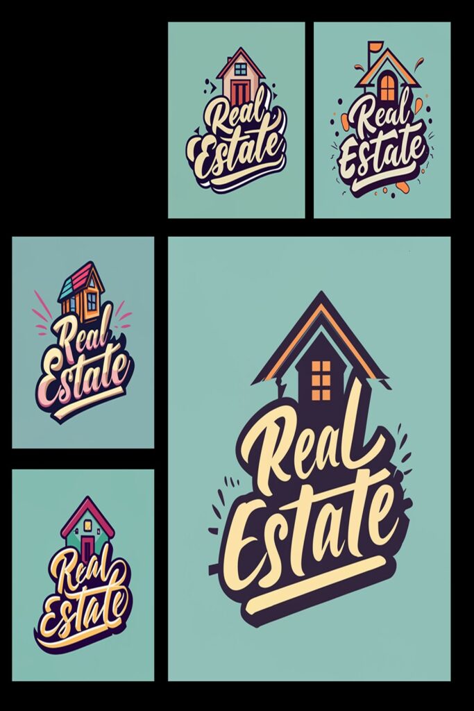 Real Estate - Cartoon Text Typography Logo = 05 - MasterBundles