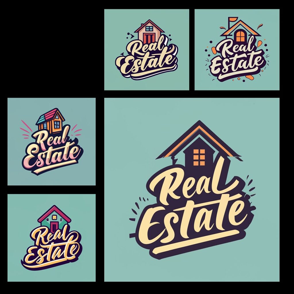 Real Estate - Cartoon Text Typography Logo = 05 - MasterBundles