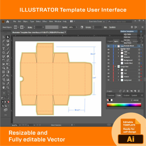 Rectangular Box SVG, Box Dieline Template - MasterBundles