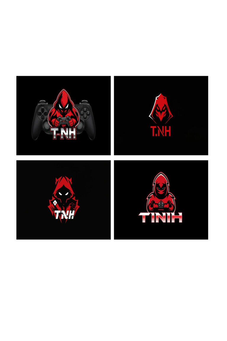 Red And Black Gaming Logo Design Template = 04 - MasterBundles