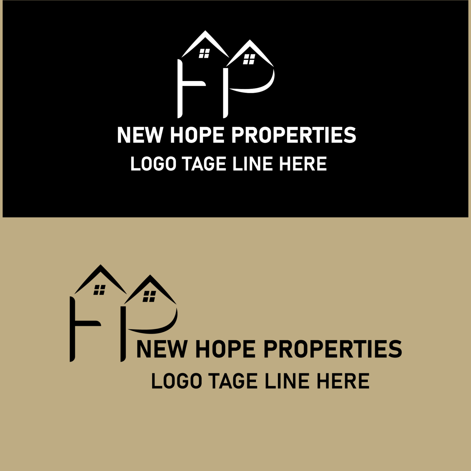 NEW HOPE PROPERTIES LOGO,REAL ASTATE LOGO,PROPERITIES LOGO, - MasterBundles