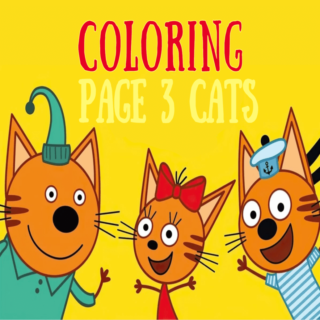 The Three Cats Coloring Book - MasterBundles