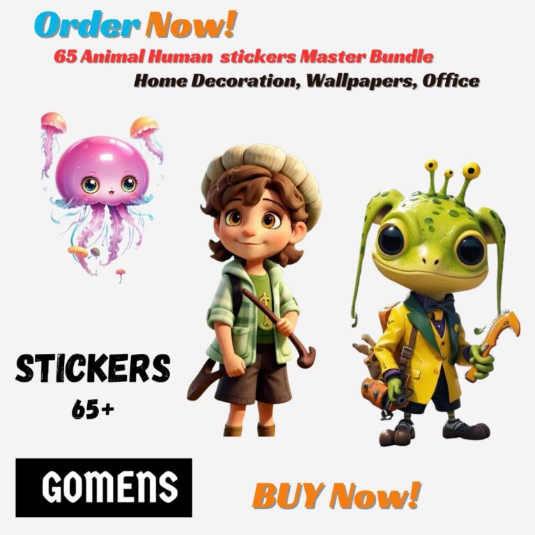 STICKERS UNIQUE ANIMAL 65 PLUS MASTER BUNDLE BIG DEAL WORLDWIDE / BIG ...