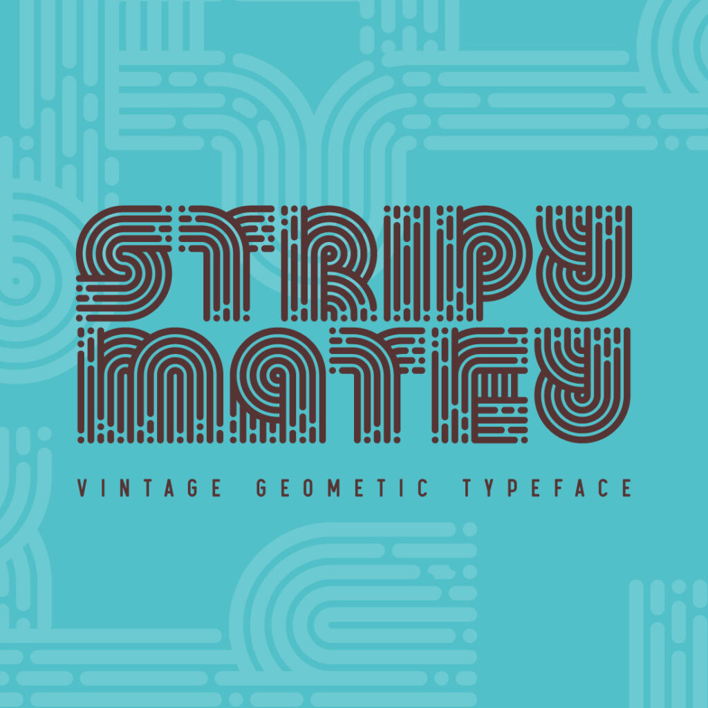Stripy Matey - Geometric Font - MasterBundles
