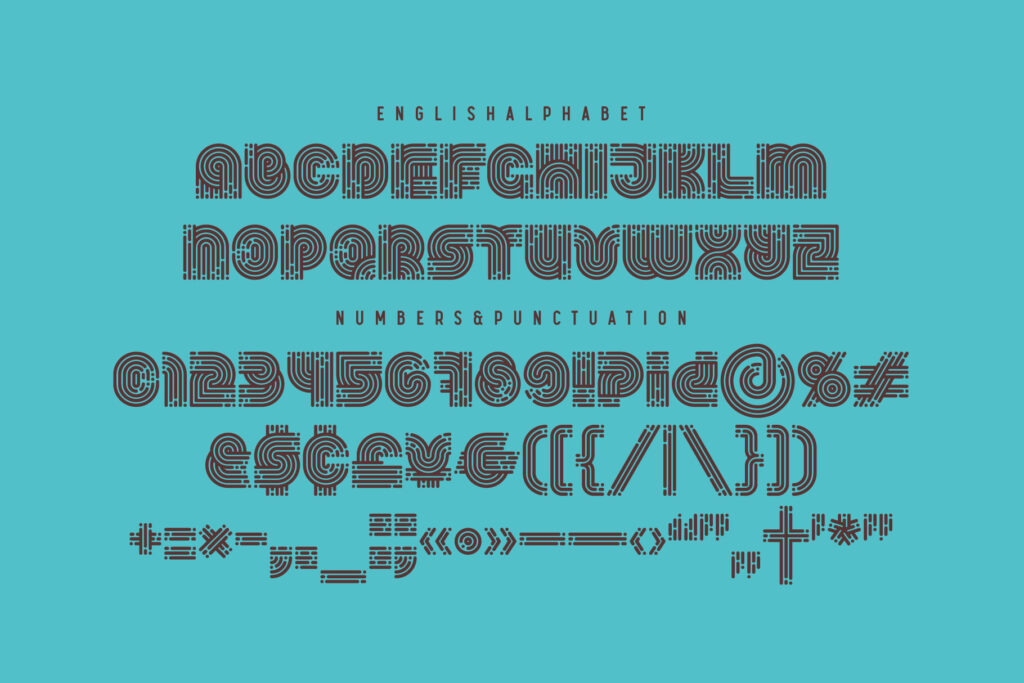 Stripy Matey - Geometric Font - MasterBundles