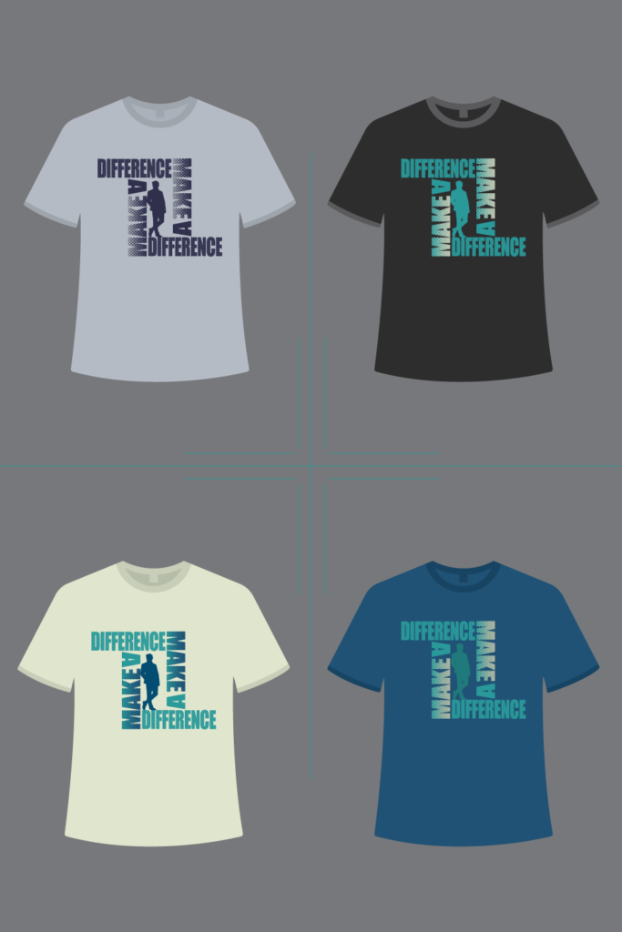 Typography T-Shirt Design, Make A Difference - MasterBundles