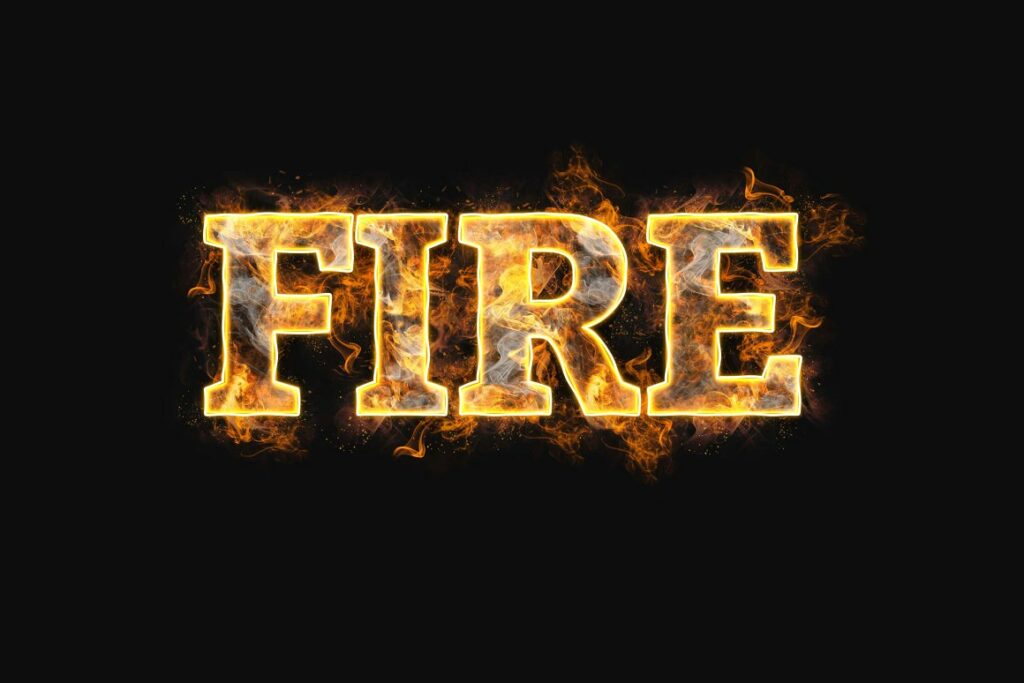 Fire Text Effect Photoshop Action - MasterBundles