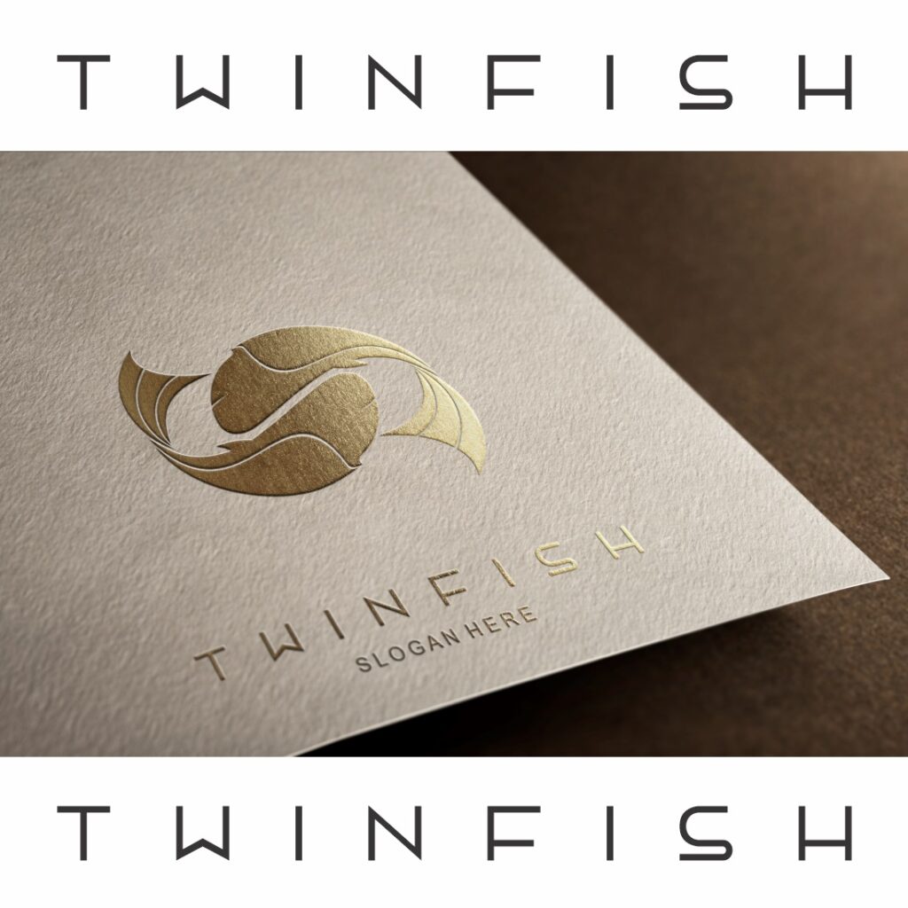 Modern Twin Fish Logo - MasterBundles