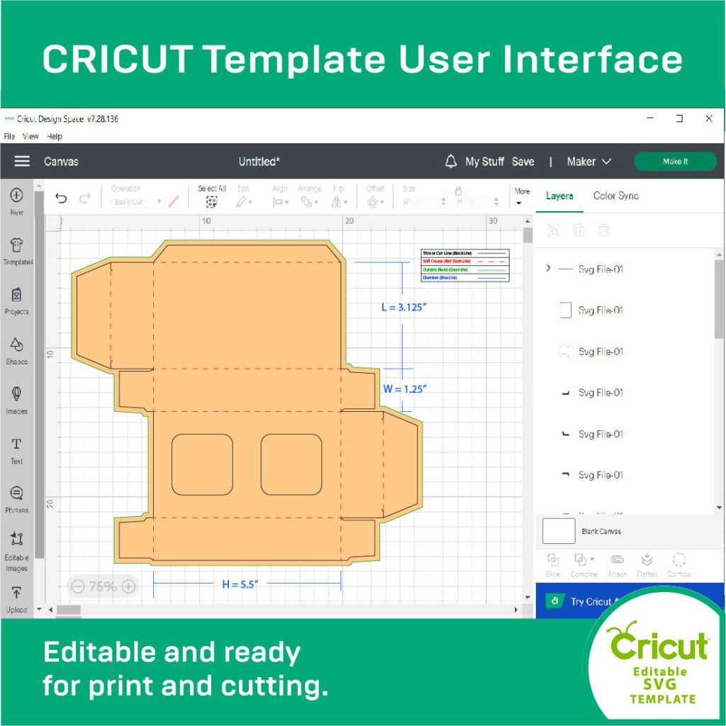Two Display Soap Box, Dieline Template, SVG, EPS, PDF, DXF, Ai, PNG ...