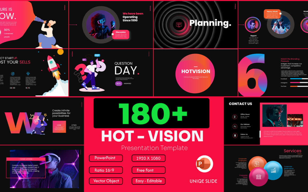 Hot-Vision 2024 Updated Power Point Presentation Template - MasterBundles