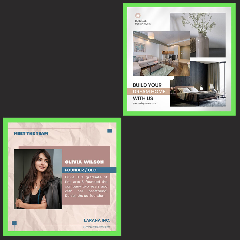 5 Modern and Unique Instagram Post Templates Designs - MasterBundles