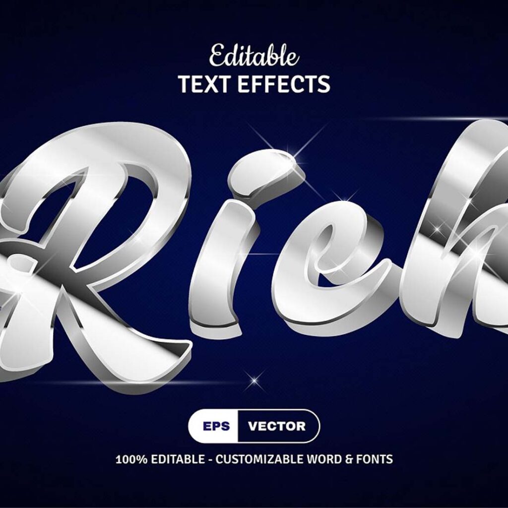 Editable Metal Text Effects - MasterBundles