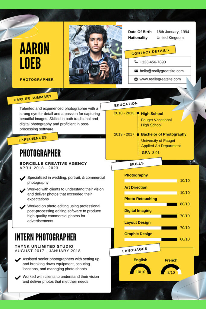 5 Modern Resume Design template - MasterBundles