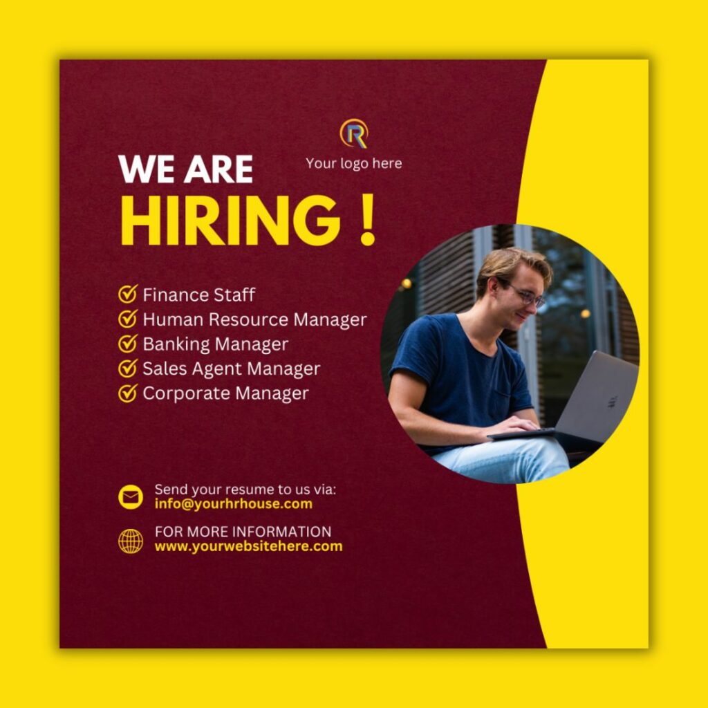 We are hiring canva design template
