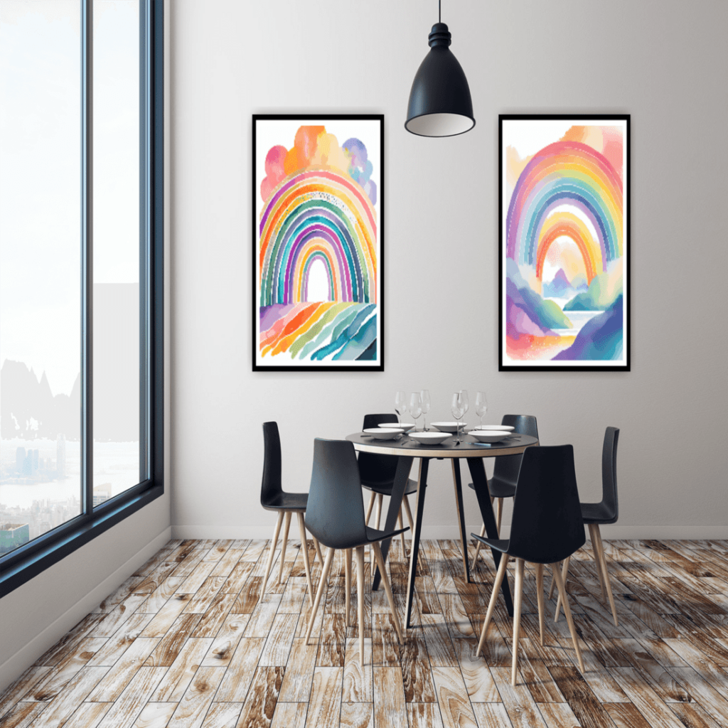 Chasing Rainbows: Colorful Gradients Wall Art Collection (8 image ...