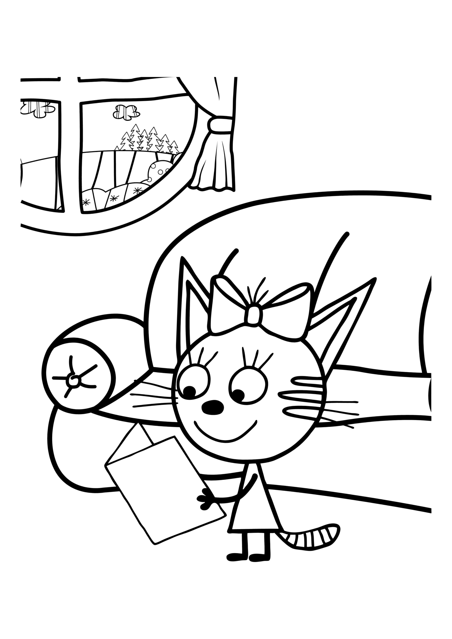 The Three Cats Coloring Book - MasterBundles