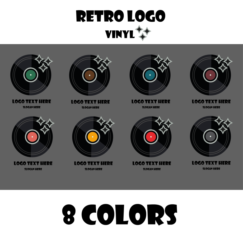 RETRO VINIL PLATE LOGO - MasterBundles