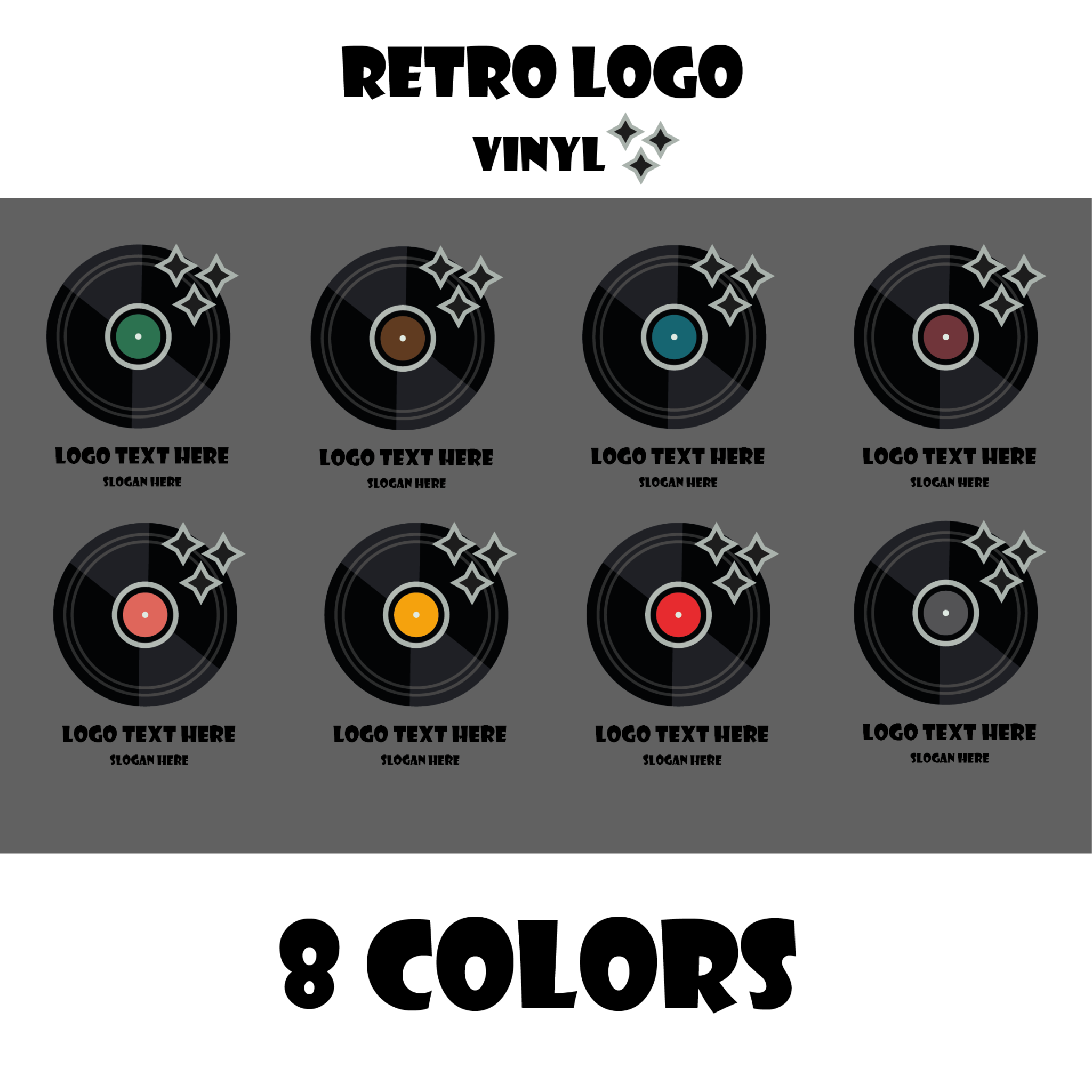 RETRO VINIL PLATE LOGO - MasterBundles