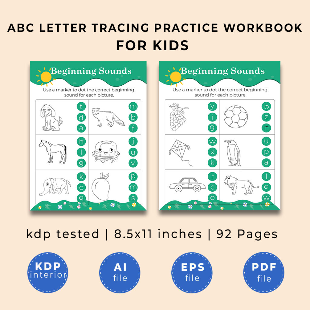 ABC Alphabet Letter Tracing Practice Workbook For Kids - MasterBundles