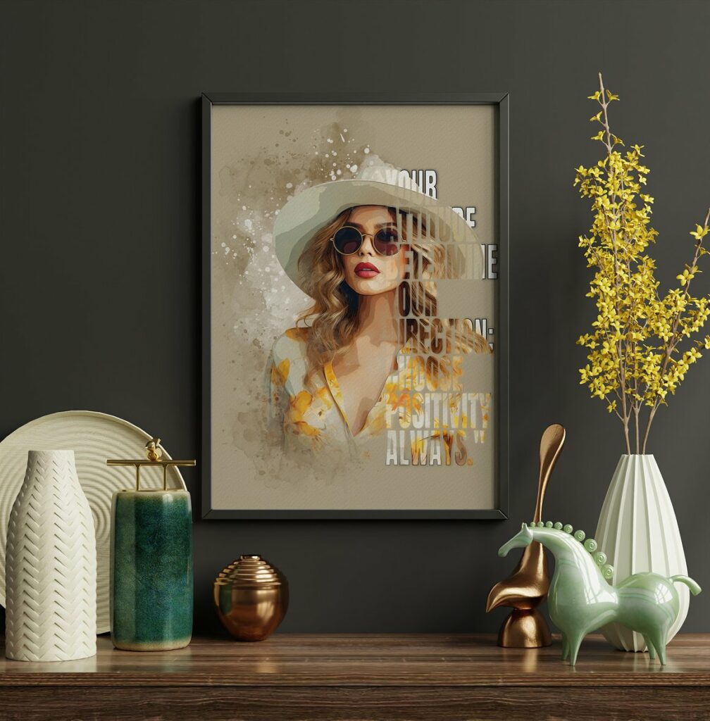 Text Masking Portrait Photo Painting - MasterBundles