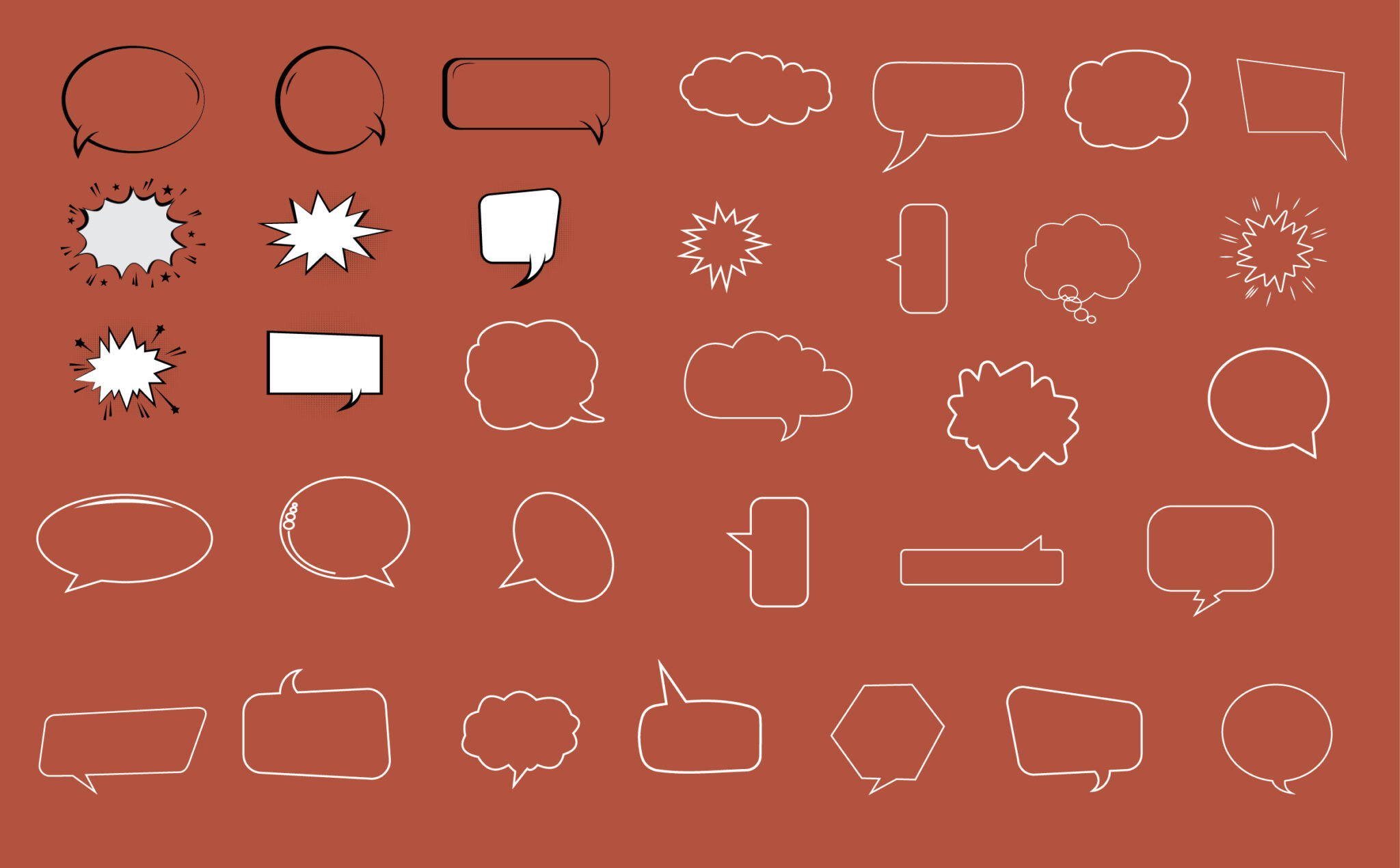 121 Vector Comic Shape Design - MasterBundles