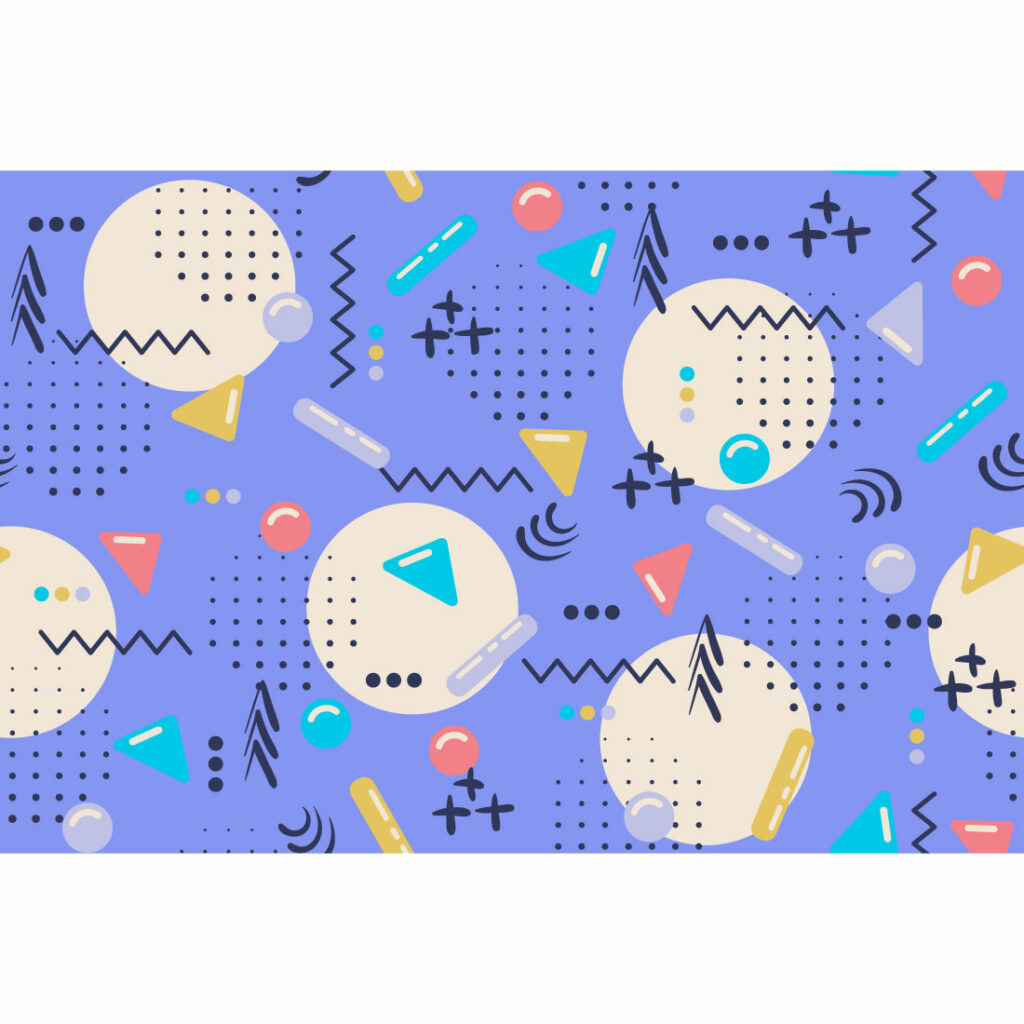 Memphis Pop Shapes Seamless Patterns - MasterBundles