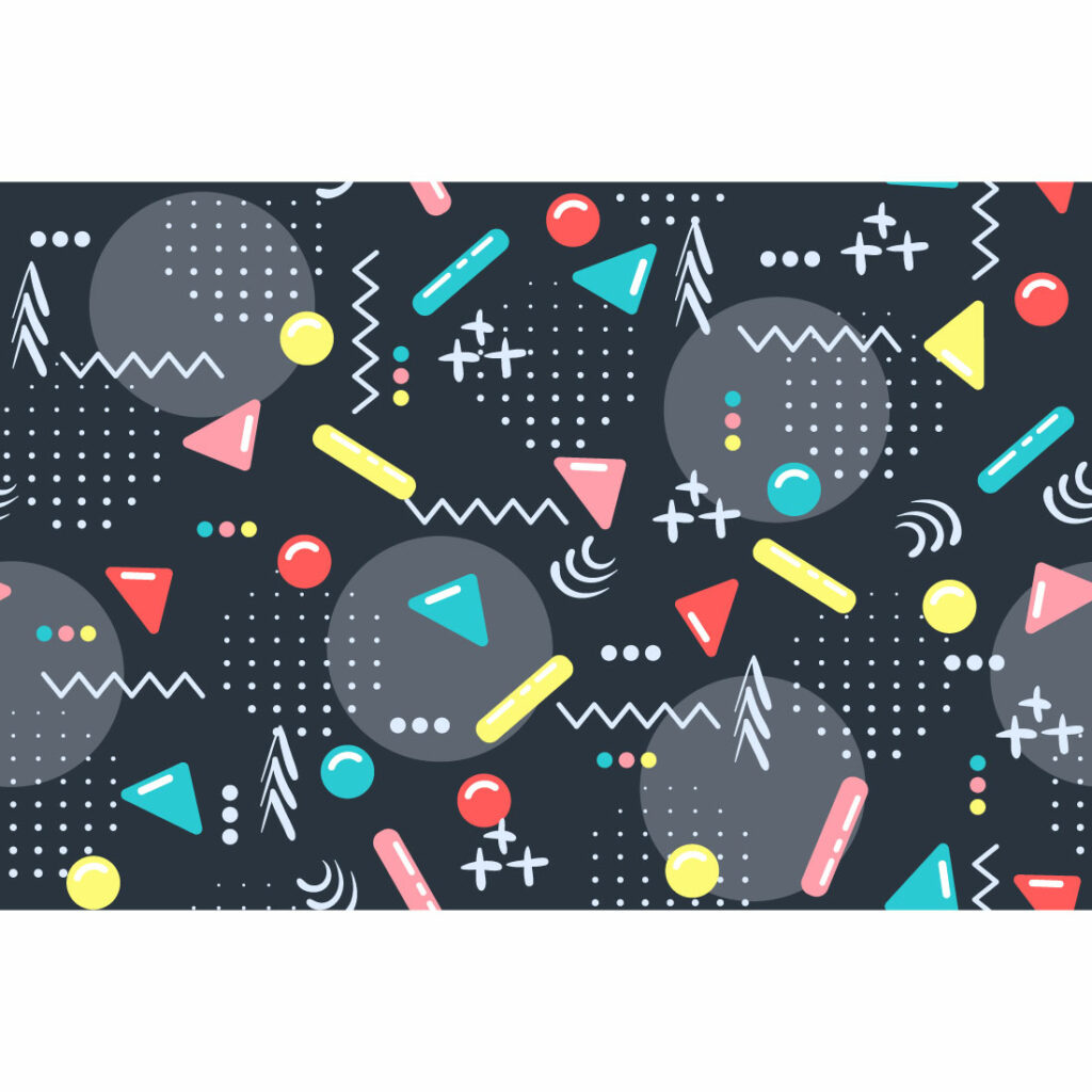 Memphis Pop Shapes Seamless Patterns - MasterBundles
