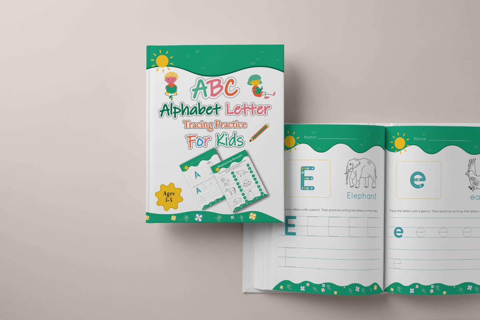 ABC Alphabet Letter Tracing Practice Workbook For Kids - MasterBundles