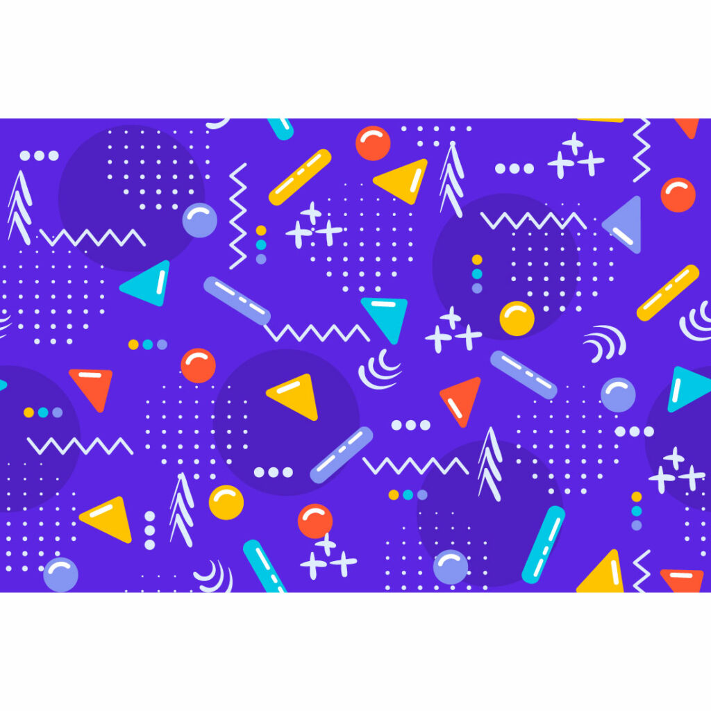 Memphis Pop Shapes Seamless Patterns - MasterBundles
