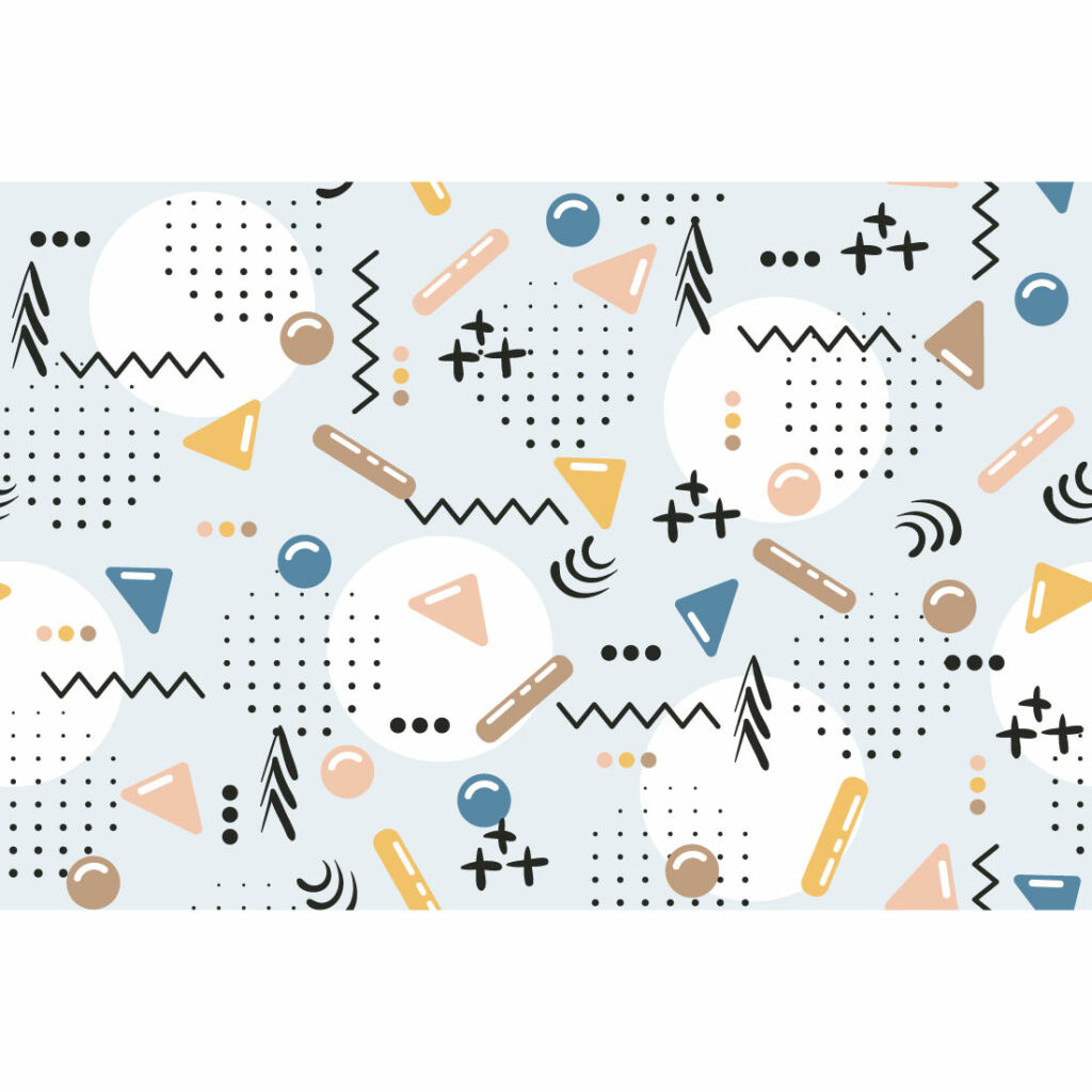 Memphis Pop Shapes Seamless Patterns - MasterBundles