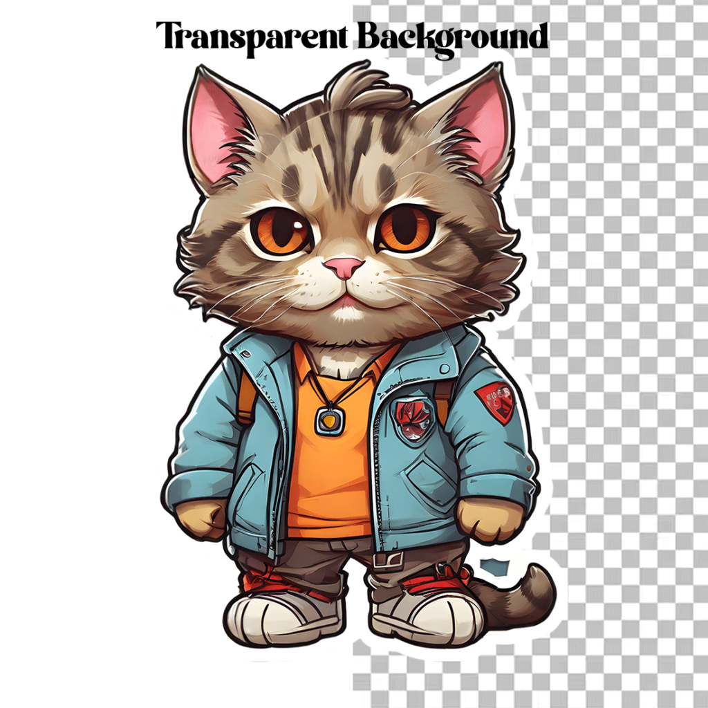 Cute GTA Style 2 Cat Stickers PNG’s - MasterBundles