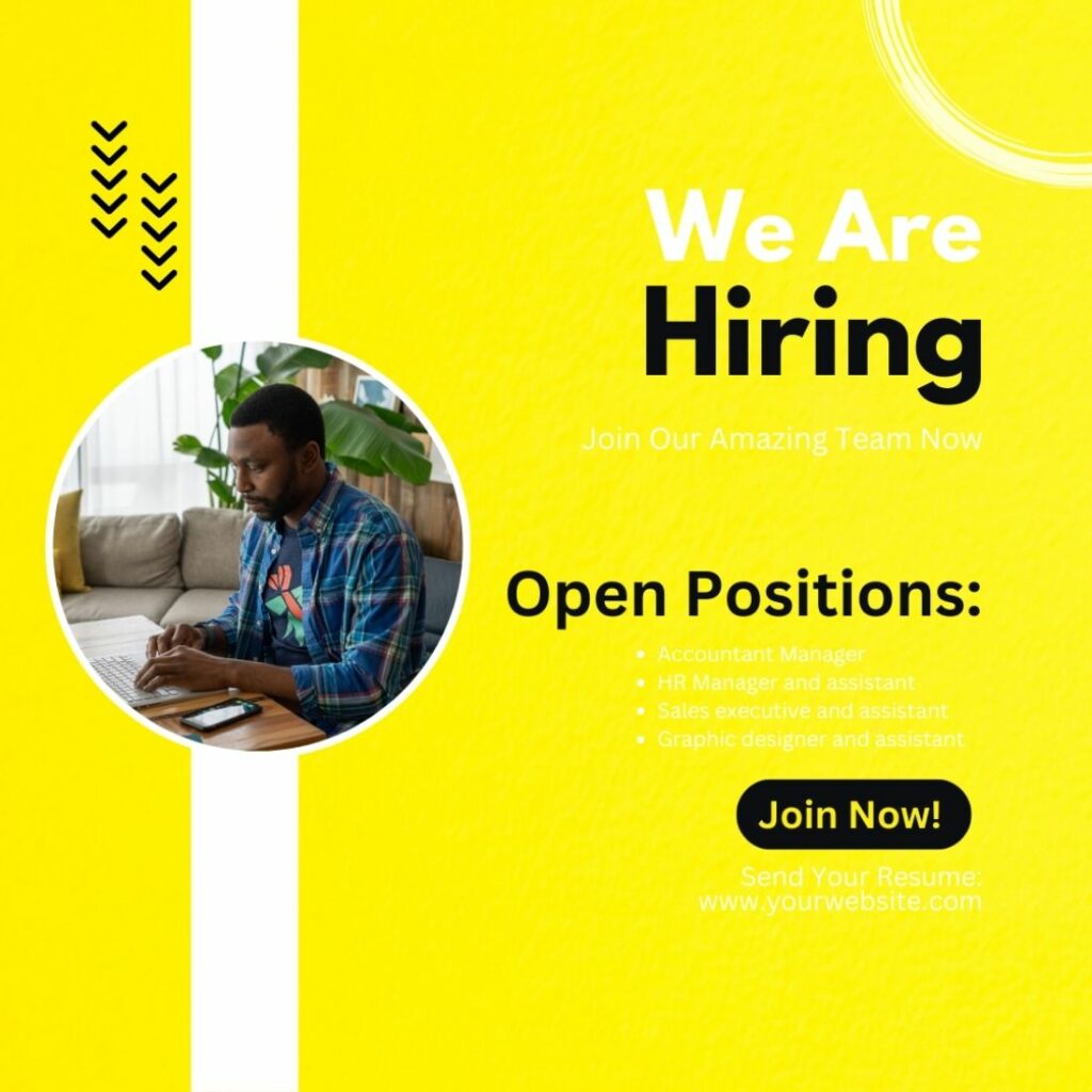 1 Instagram sized Canva Hiring Design Template Bundle - $4 - MasterBundles