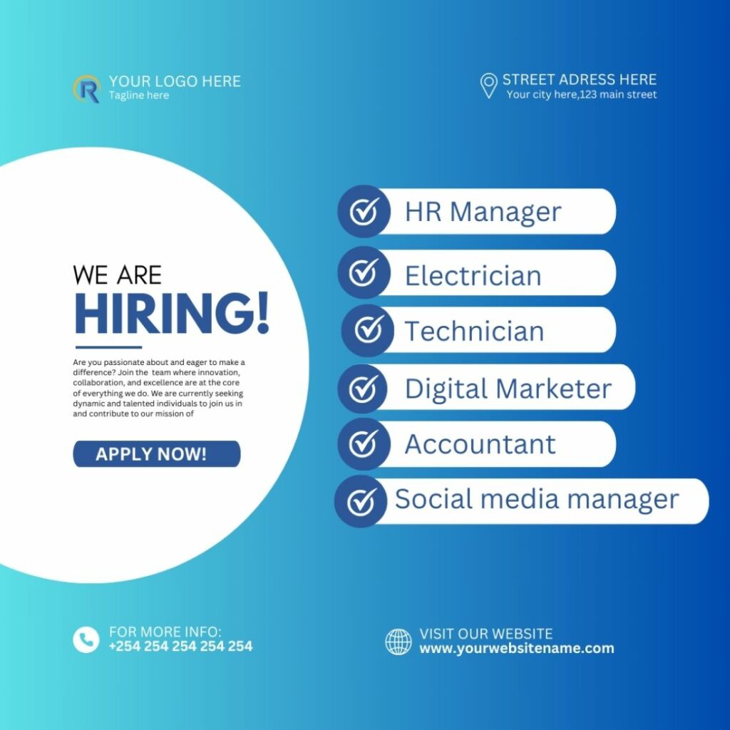 1 Instagram sized Canva Hiring Design Template -$4 - MasterBundles