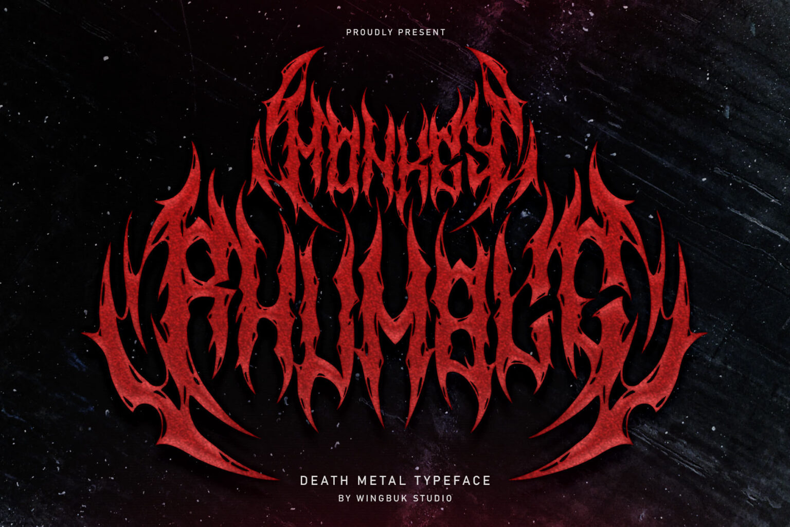 Monkey Rhumble | Death Metal Font - MasterBundles