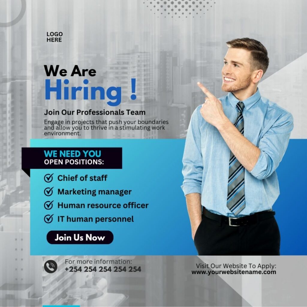 1 Instagram sized Canva Hiring Design Template Bundle - $4 - MasterBundles