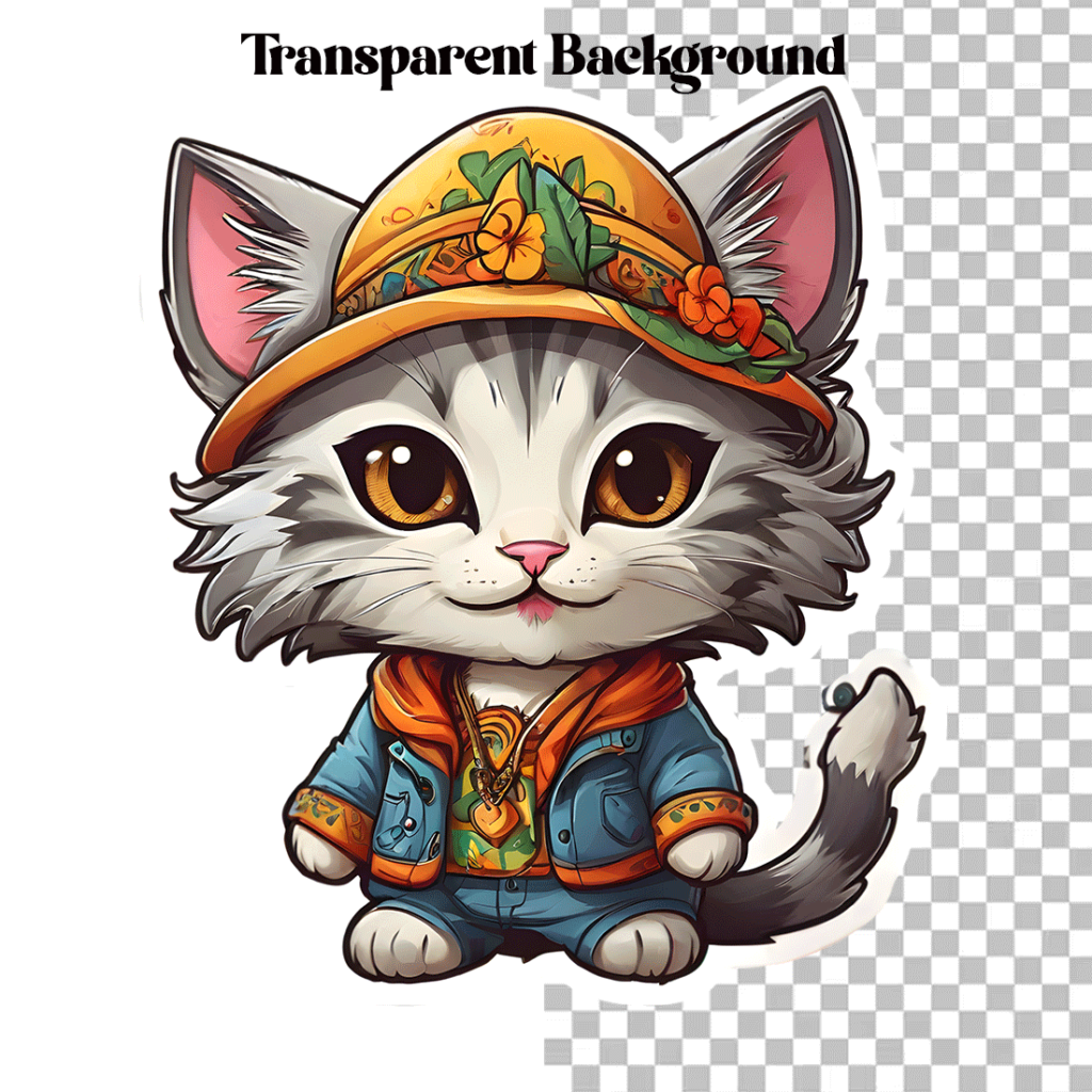 Cute Brazilian Cultural Cat Stickers PNG’s - MasterBundles