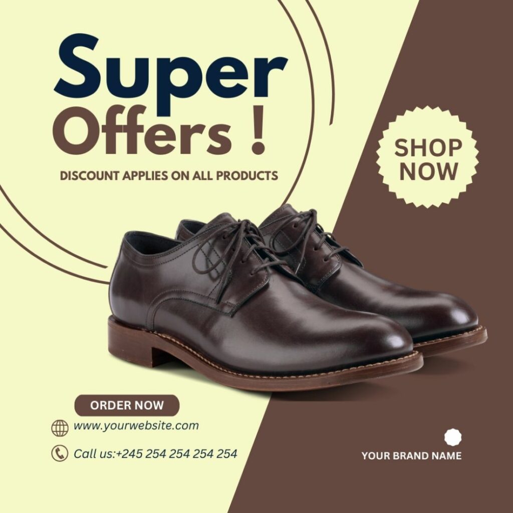 1 Instagram sized Canva Shoes Super Offer Deals Design Template Bundle ...