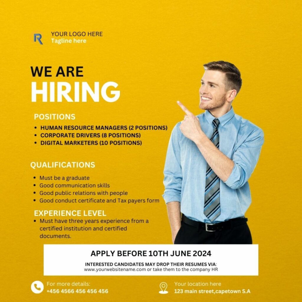 1 Instagram Sized Canva Hiring Design Template Bundle - $4 - MasterBundles