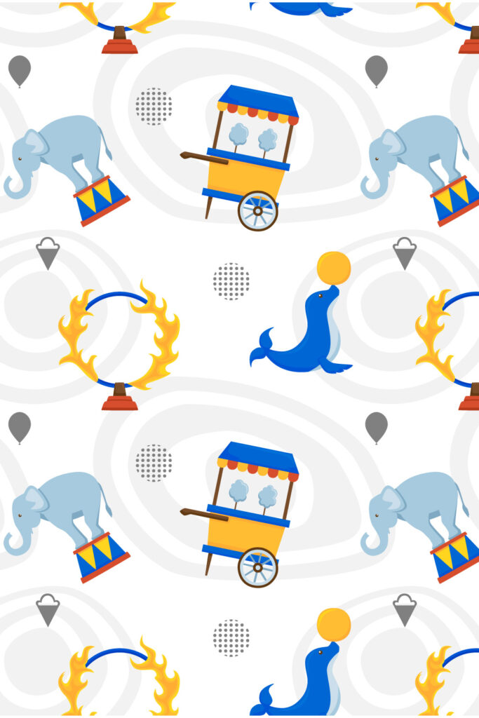 Circus Seamless Pattern - MasterBundles