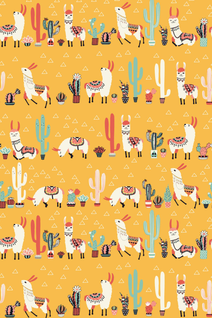 Happy Llama Pattern - MasterBundles