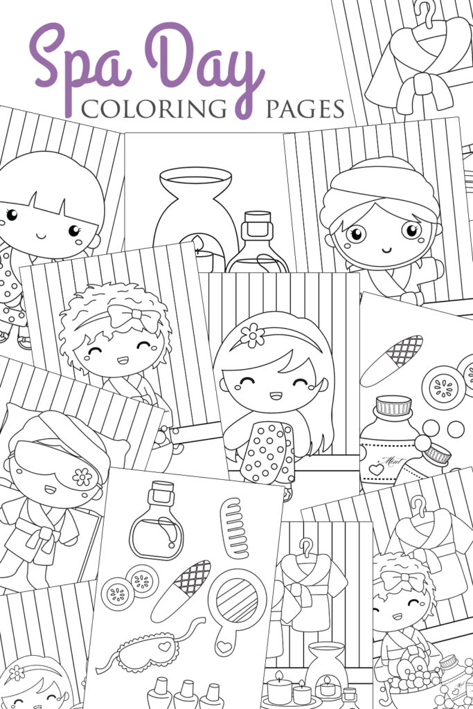 Fun Girl Kids Doing Spa Day Treatment Massage on Holiday Activity for ...