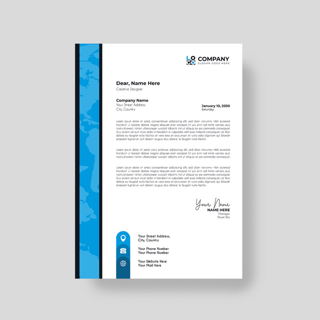 Professional letter head template. - MasterBundles
