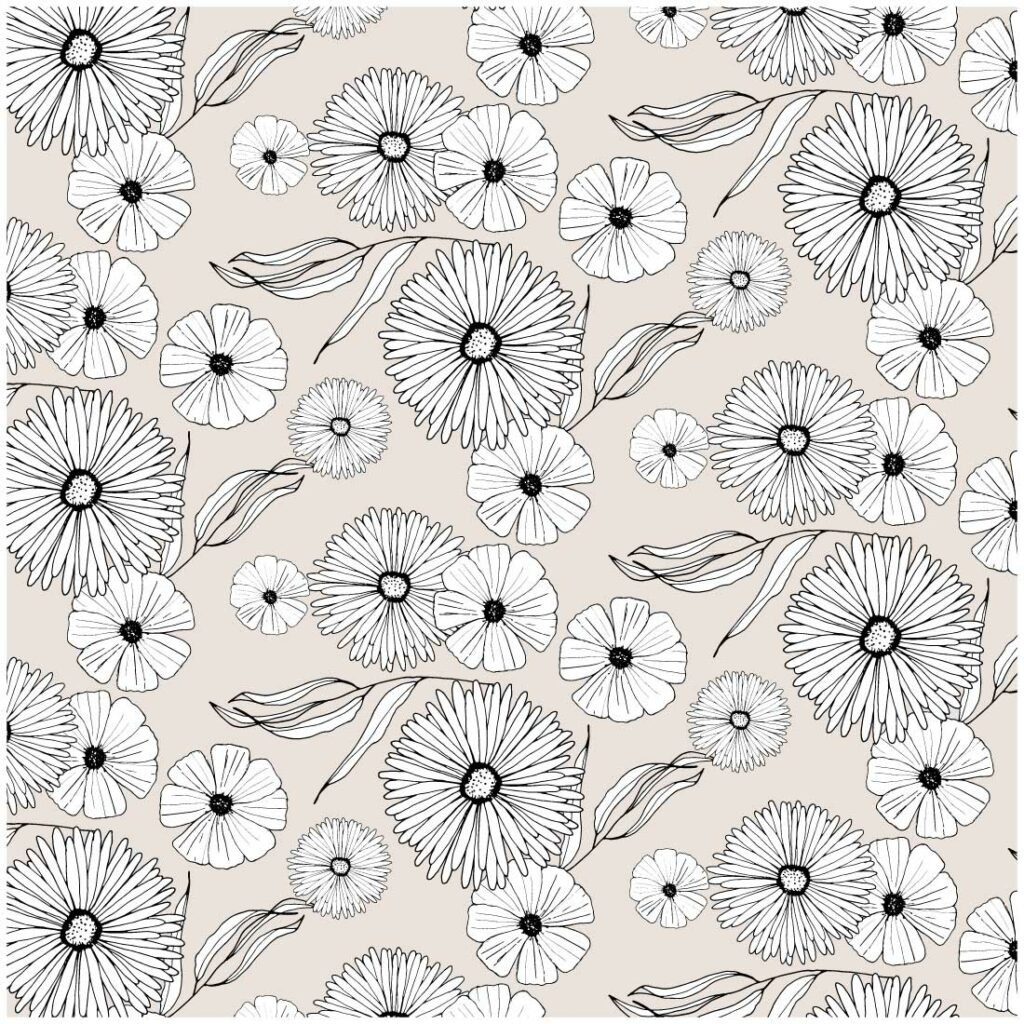 Graphic Flowers Patterns Elements - MasterBundles