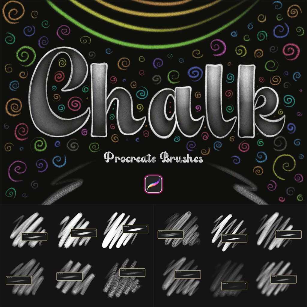 Chalk Procreate Brushes - MasterBundles