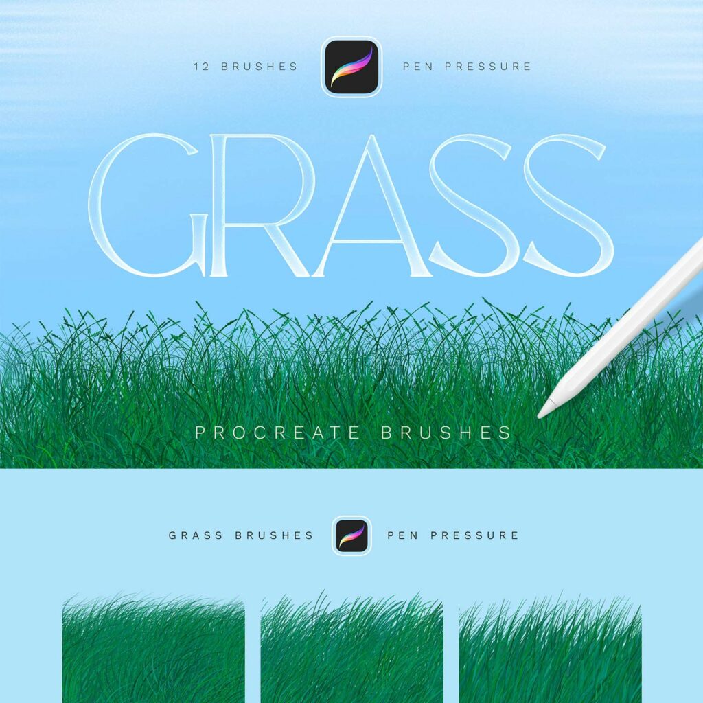 Grass Procreate Brushes - MasterBundles