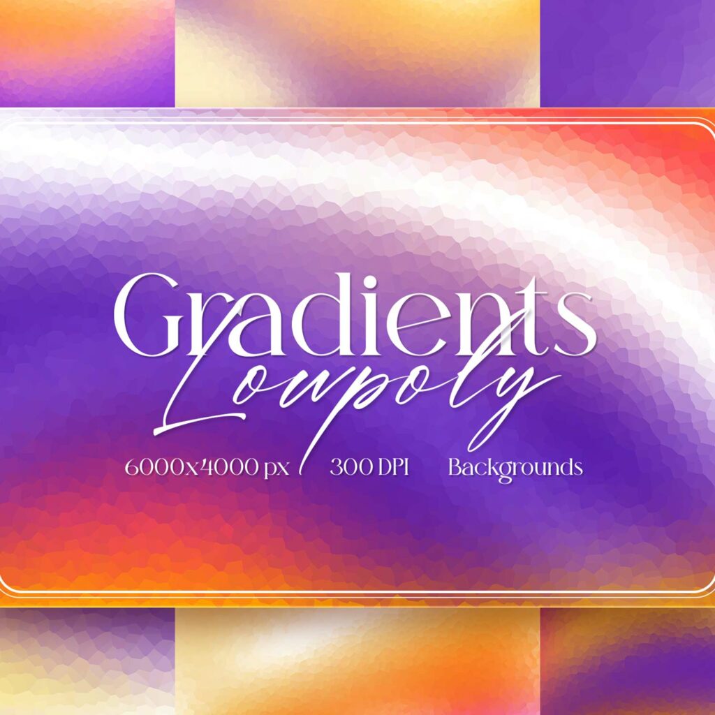 Lowpoly Gradients Backgrounds - MasterBundles